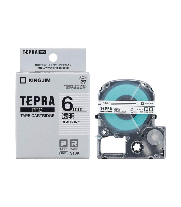 Băng nhãn in Tepra ST6K (chữ đen nền trong 6mm) - Đại lý phân phối ...