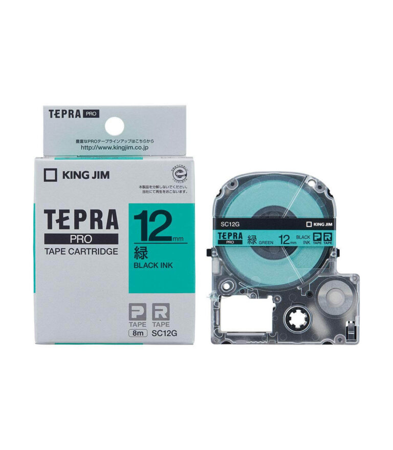Băng nhãn in Tepra SC12G (chữ đen nền xanh lá 12mm) - Đại lý phân phối ...